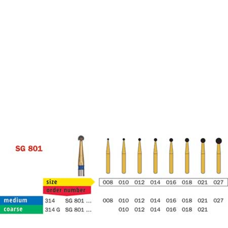 FRAISE DIAMANTÉE BOULE SUR TURBINE - New Med Plus